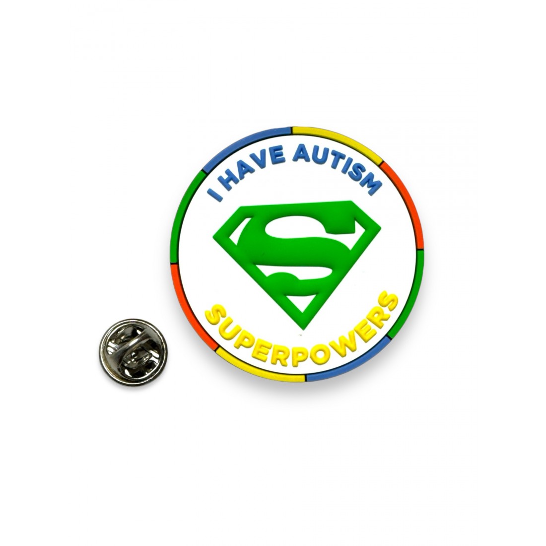 i Have Autism Superpowers Visual Awareness 3D Piin Badge
