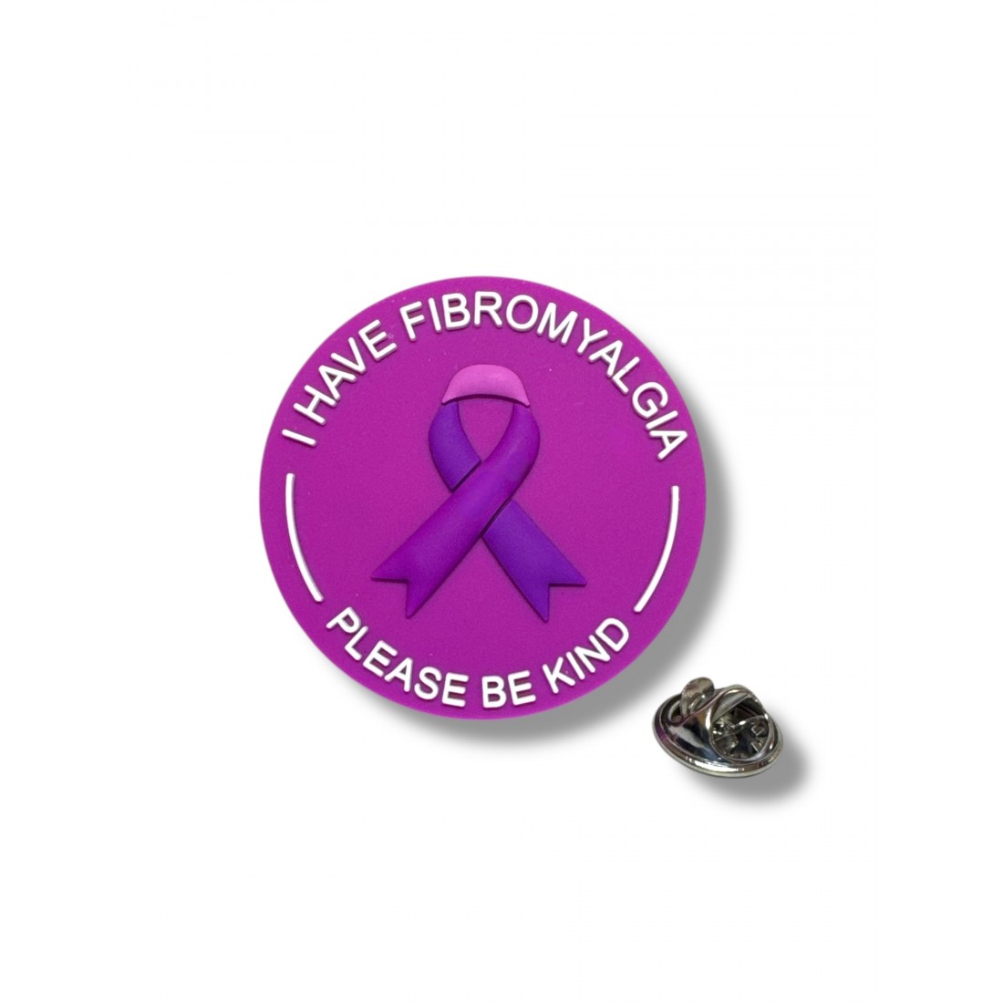 Fibromyalgia Awareness 3D Visual Pin Badge