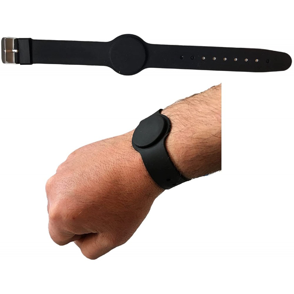 Black Adjustable RFID 13.56MHZ 1K Wristband