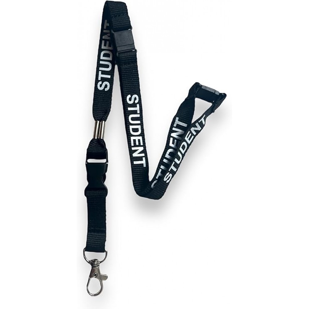 15mm Student Lanyard With 3 Point ( Triple ) Safety Breakaway