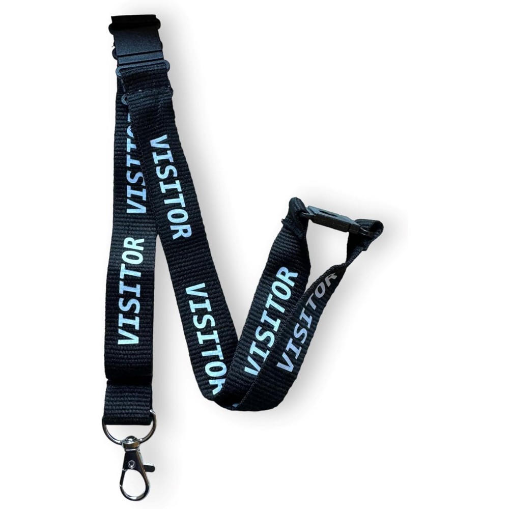 Visitor Lanyard With 3 Point ( Triple ) Safety Breakaway